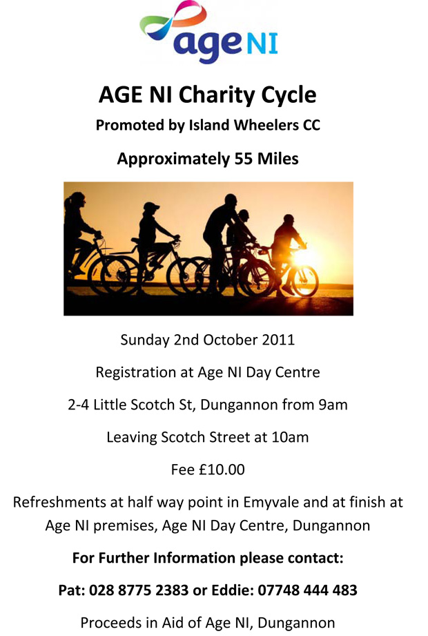 AGE NI Charity Cycle – Sunday 2nd October 2011 – Island Wheelers ...